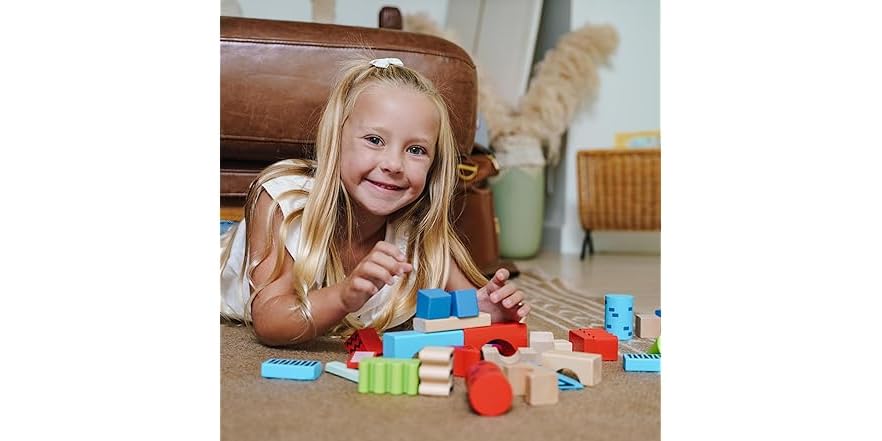 Discovery Kids Wood Castle Blocks Set