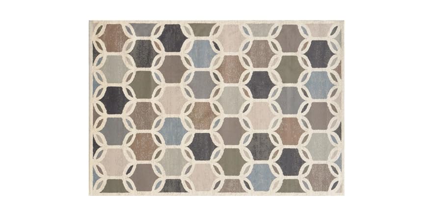 Ivory/Multi Griffin Geometric Rug 4-Sizes