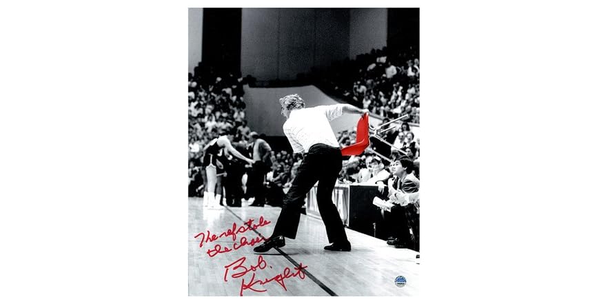 Bob Knight Throwing Chair 8x10, The Ref Stole The Chair