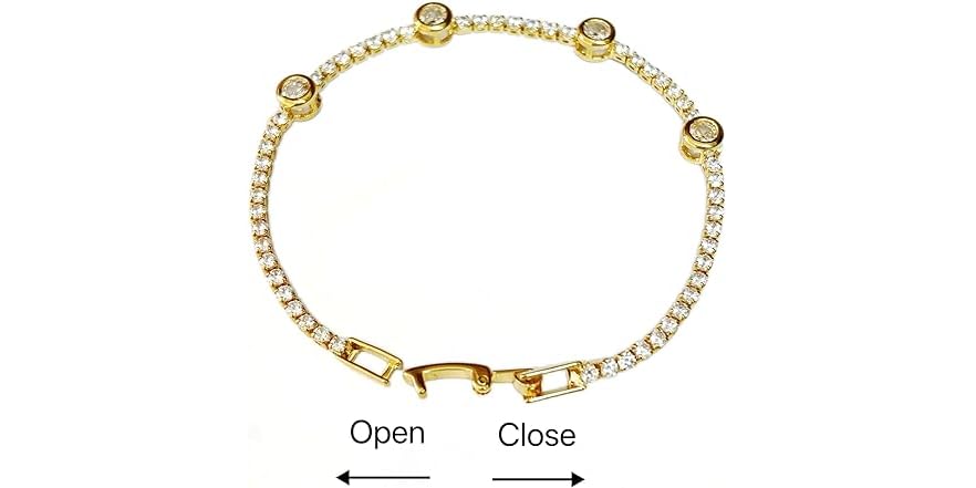 Generic Women's Tennis Bracelets 14K gold