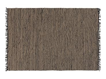 Jute and Leather Rug 5'x7'