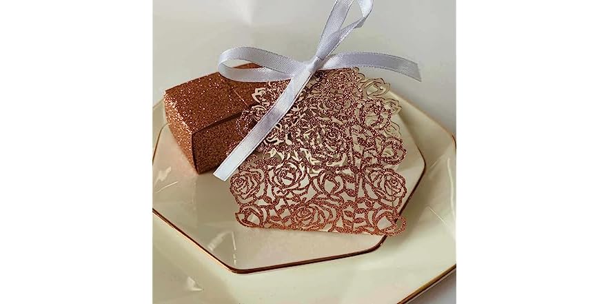 50pcs Rose Gold mini Favor Boxes