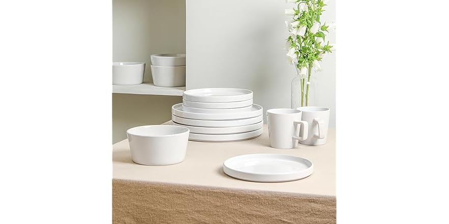 Stone Lain Celina Modern Stoneware 16-Piece Dinnerware Set