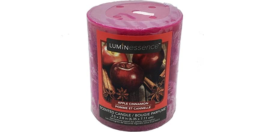Luminessence Apple Cinnamon Pillar Candle