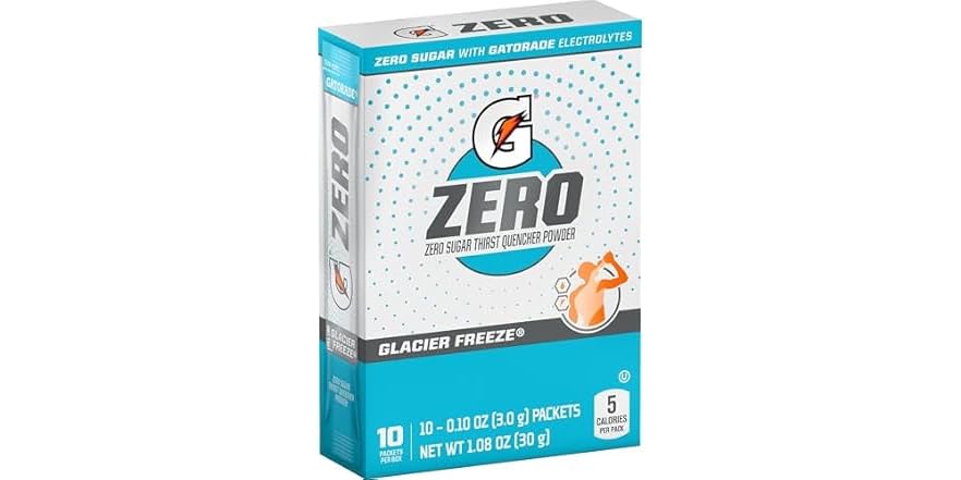 Gatorade G Zero Powder Packets Glacier Freeze