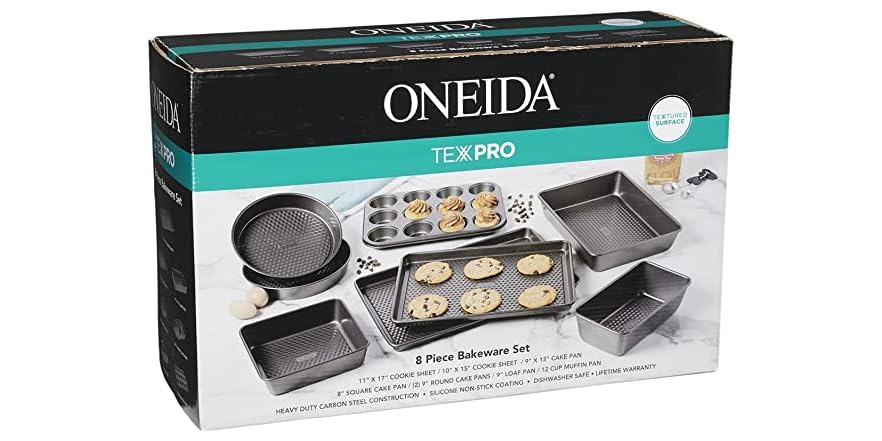 Oneida 8 Piece Nonstick Metal Bakeware Set