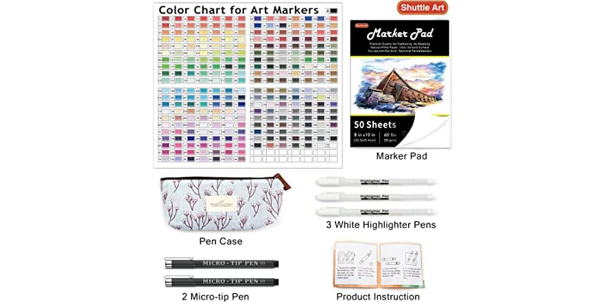 Shuttle Art 280 Colors Highlighter Pens (Open Box)