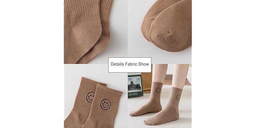 10 Pairs Women's Cute Smile Face Socks