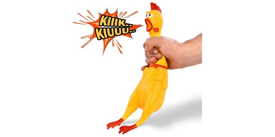 Hilarious Rubber Screaming Chicken Toy