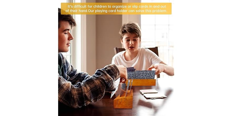 Set of 4 Wood Card Deck Organizer Stands