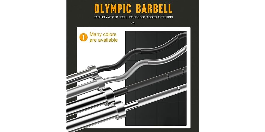 Olympic Barbell Bar 7ft-44LB 1000LB/1500