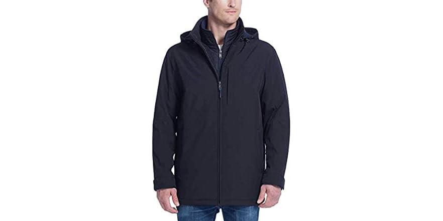 Weatherproof Ultra Tech Jacket Fleece Bib (M, Black/Blue)