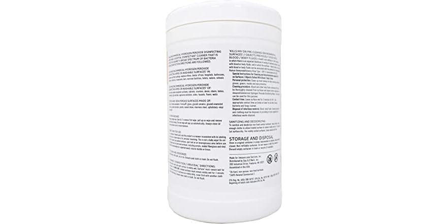 (6PK) Amazon Hydrogen Peroxide Disinfecting Wipes