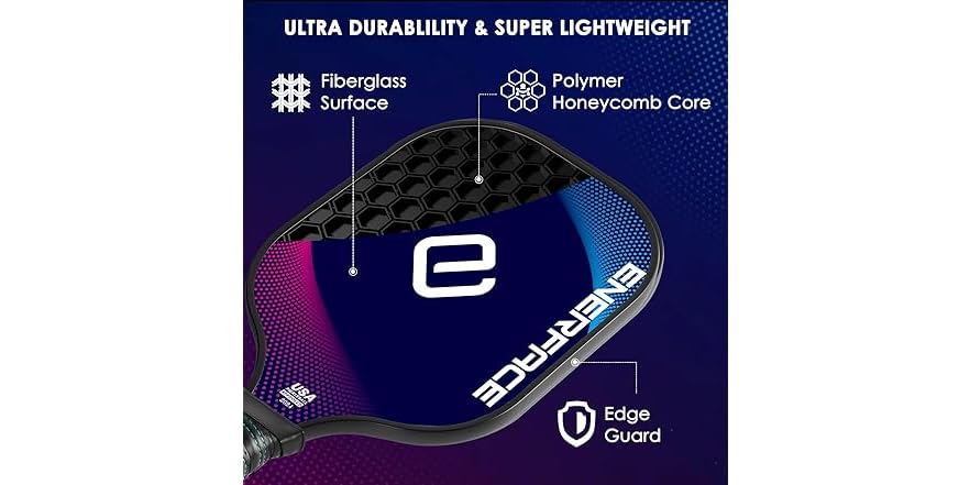 ENERFACE Honeycomb Polymer Pickleball Paddles Set of 4