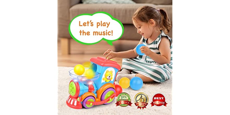 Kidpal Baby Toy, Ball Popping Musical Train