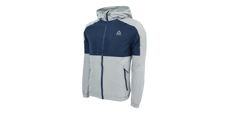 Reebok Men's Windbreaker Jacket with Fleece Lining
