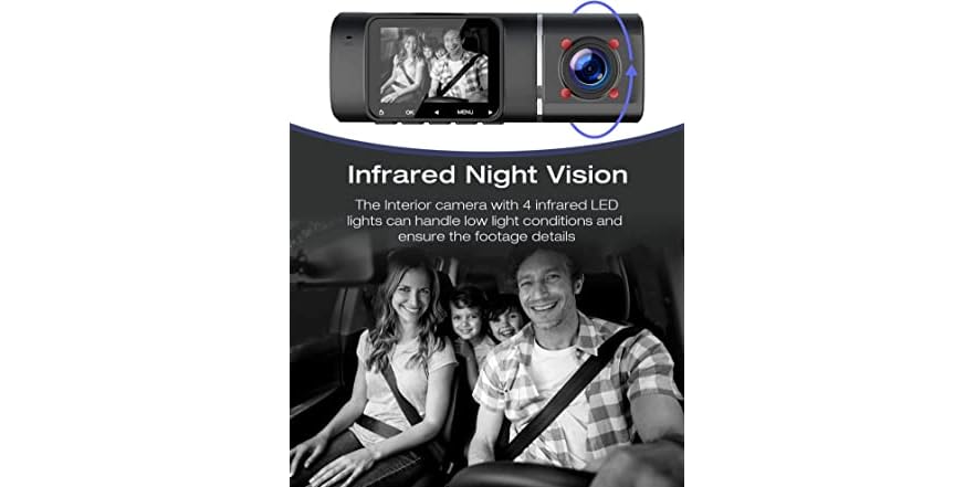 Dual Dash Cam Front and Cabin Car Camera