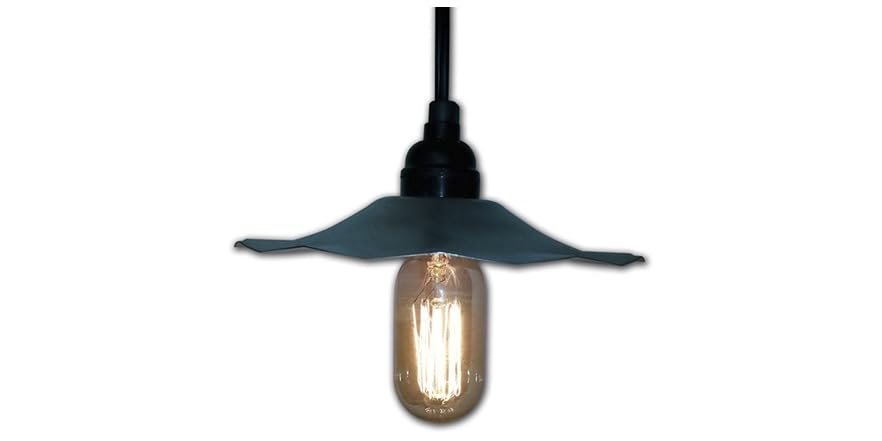 Hanging Pendant Lamp w/ Galvanized Shade 2-pack