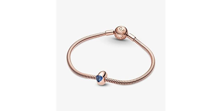 Pandora Blue Heart Solitaire Clip Charm