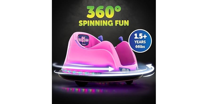Flybar FunPark 6V Bumper Car for Toddlers