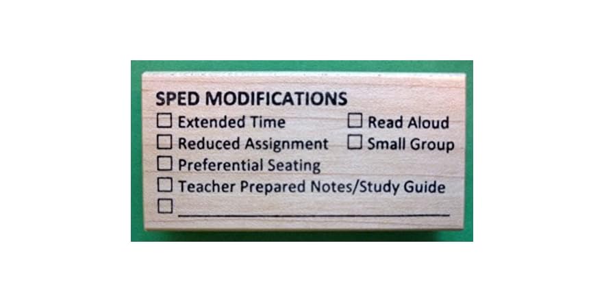 SPED Modifications Rubber Stamp