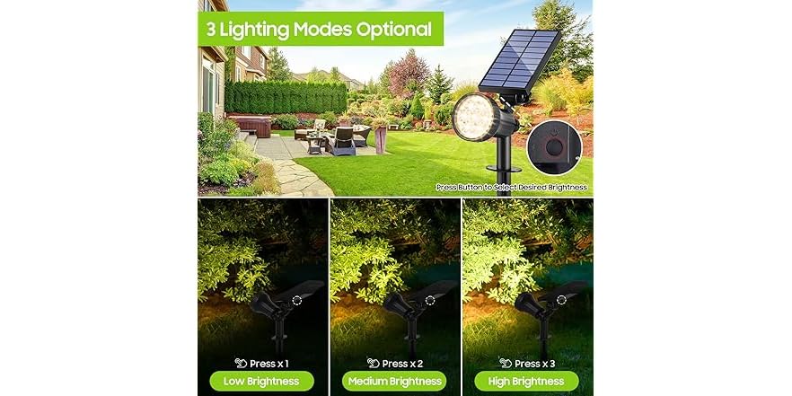 Bosceos 6-Pk Solar Powered Spot Lights