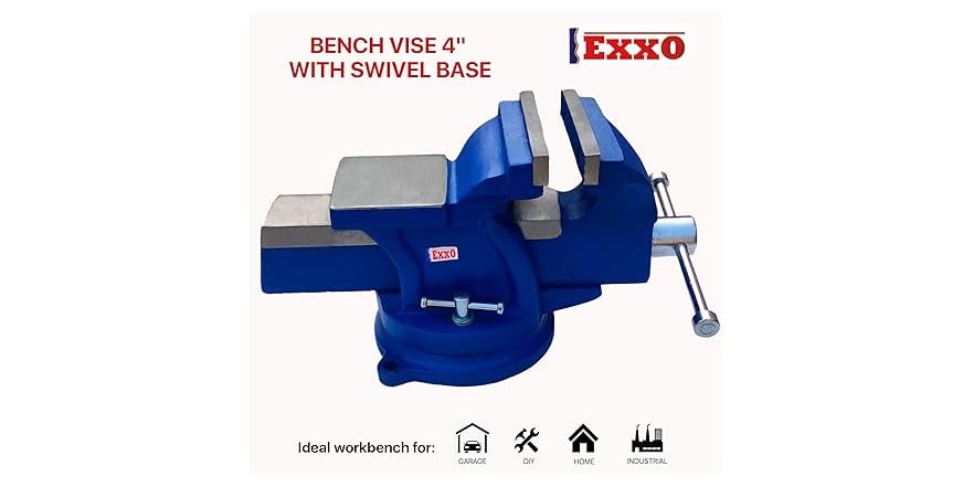 EXXO 7382 Tools 4 Inch Bench Vise - 4" Bench Vise
