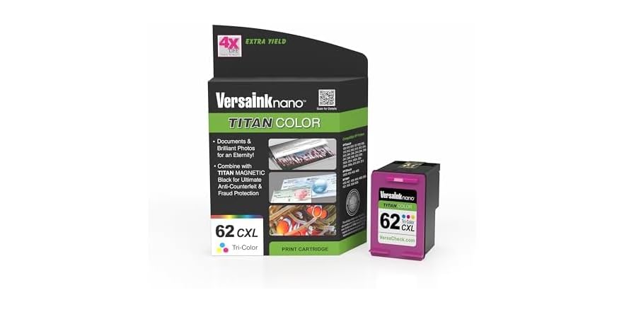 VersaInk-Nano HP 62 CXL Titan Tri-Color