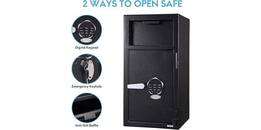 CuisinAid Fireproof Depository Safe with Drop Slot