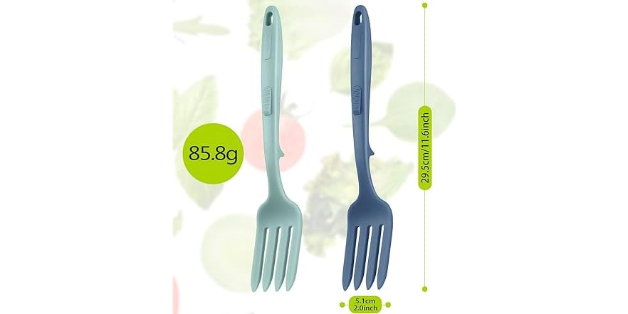 2 Pcs Silicone Flexible Mixing Fork