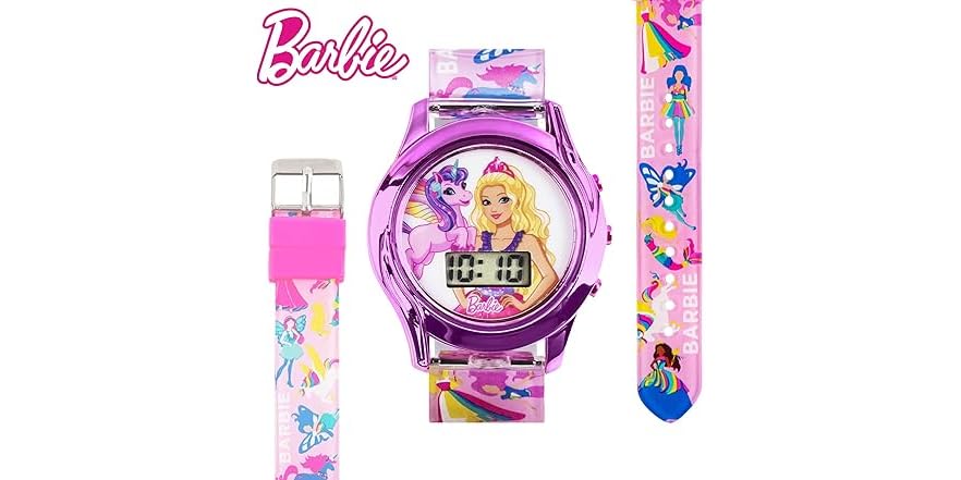 Mattel Barbie Kids Digital LCD Watch 4+