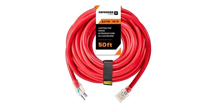 Defender Cable DCE-410-44 10/3 Gauge, 50ftCord