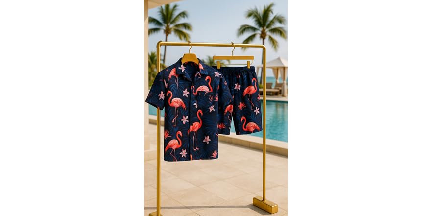 2Pc Mens Top & Bottom Beach Set