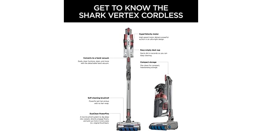 Shark Vertex Cordless Vacuum with DuoClean PowerFins