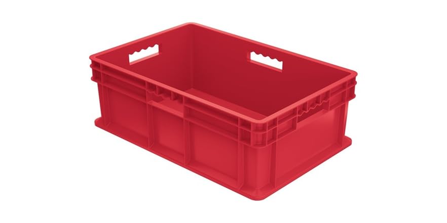 Case of 4 Akro-Mils 24" x 16" x 8" Solid Side Wall Container Totes