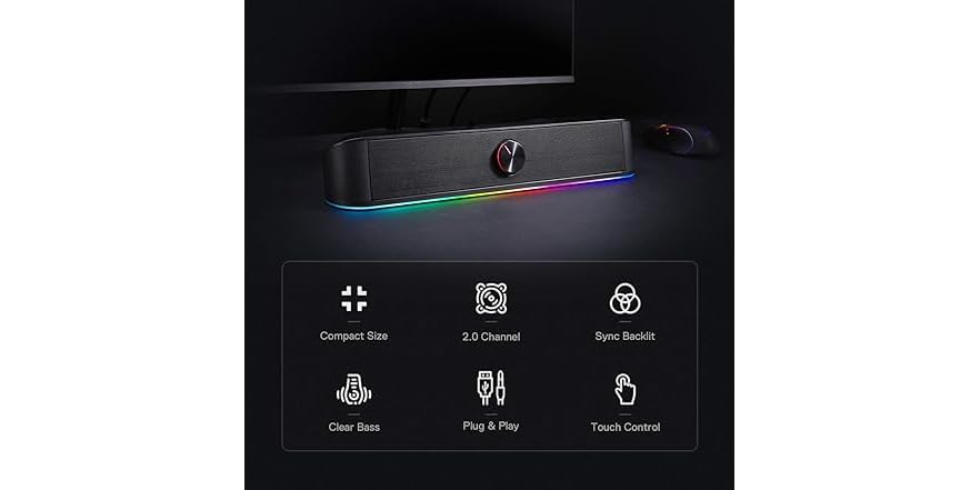 Redragon GS560 RGB Desktop Soundbar (Open Box)