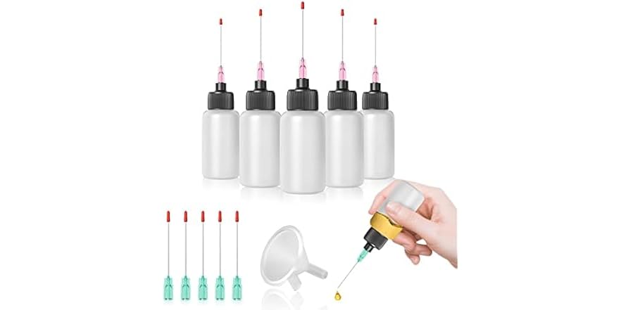 5 PC Needle Oiler & Long Stainless Tips