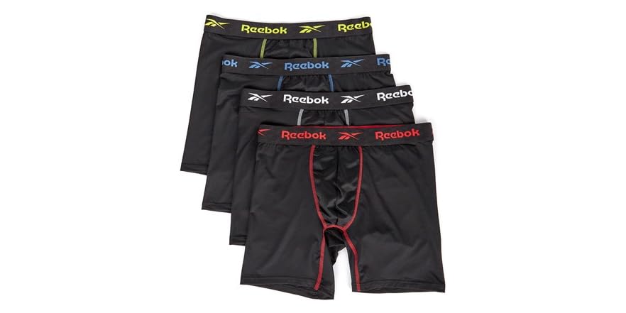 Reebok 4-Pack Performance Boxer Briefs
