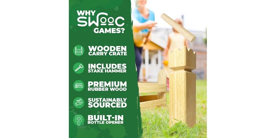 SWOOC Games Kubb Viking Clash-Toss-Chess