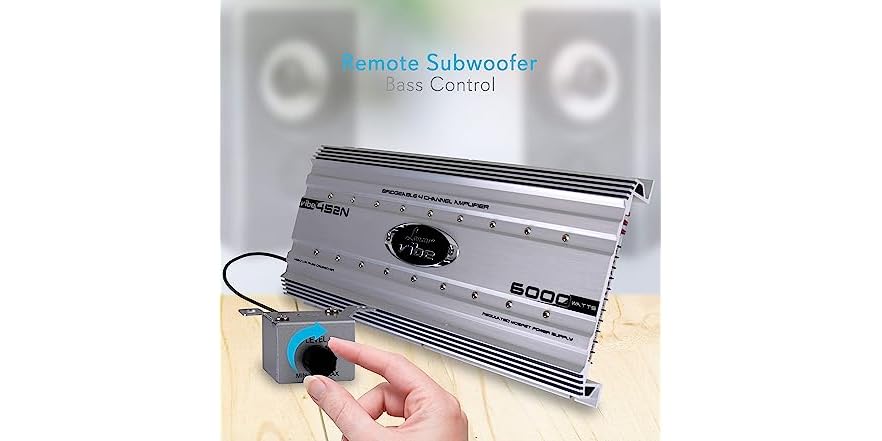 Lanzar Premium 4-Channel Car Stereo Amplifier - 6,000 Watt