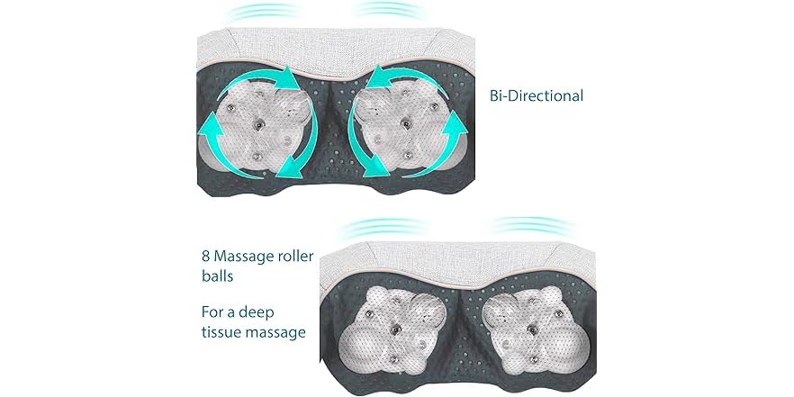 InvoSpa Shiatsu Back Shoulder and Neck Massager with Heat (Open Box)