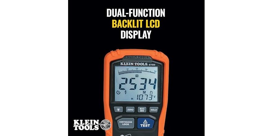 Klein Tools ET600 Multimeter, Megohmmeter Tester