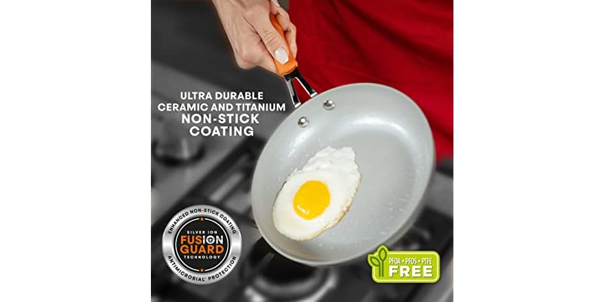 MasterChef 5 PC Fry Pan Set Orange