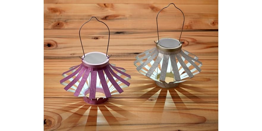 Starburst solar lantern -silver