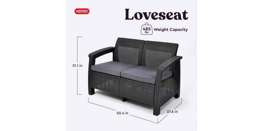 Keter Corfu Outdoor Patio 4pc Set