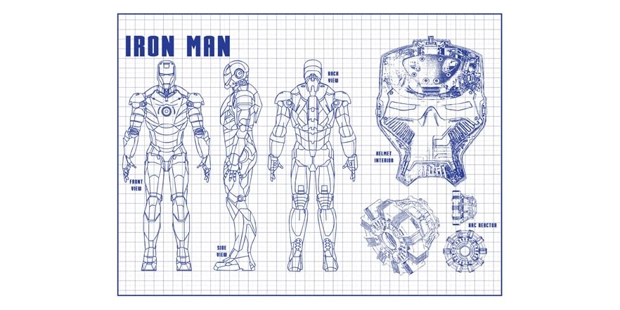 Iron Man Profile Screen Print