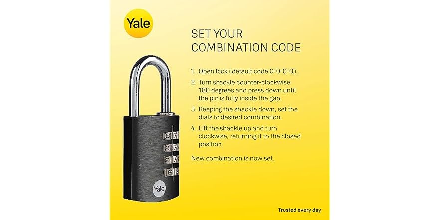 Yale 4 Digit Combination Lock