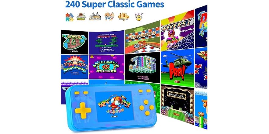 (NEW) Handheld 3.0" LCD Screen Gaming System with 240 Retro Games