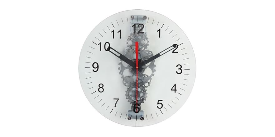 24" Large Moving Gear Wall Clock