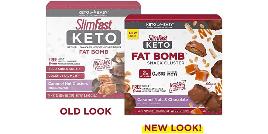 SlimFast Keto Fat Bomb Snacks - 14 Count
